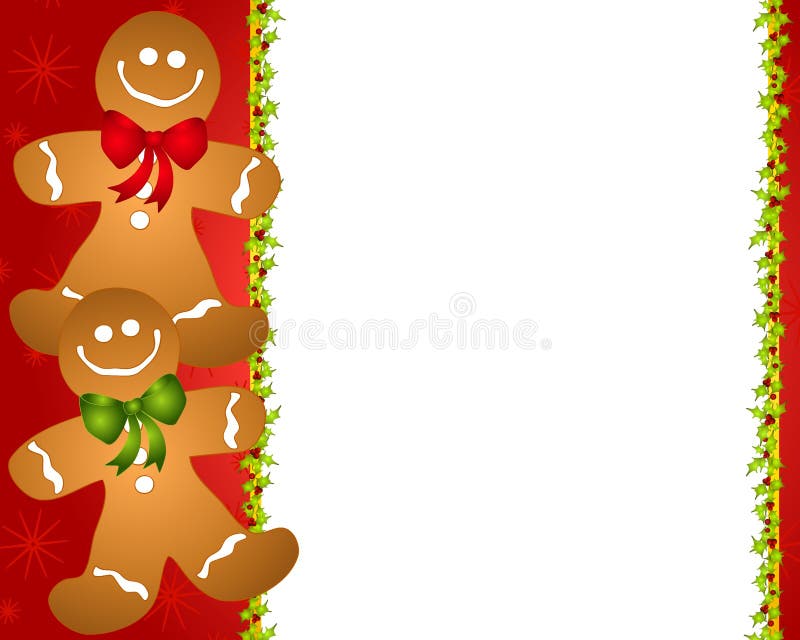 Gingerbread Man Border or Frame Stock Illustration - Illustration of ...