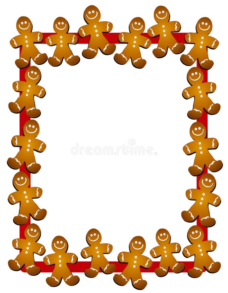 Gingerbread Man Border Stock Illustrations – 1,103 Gingerbread Man ...