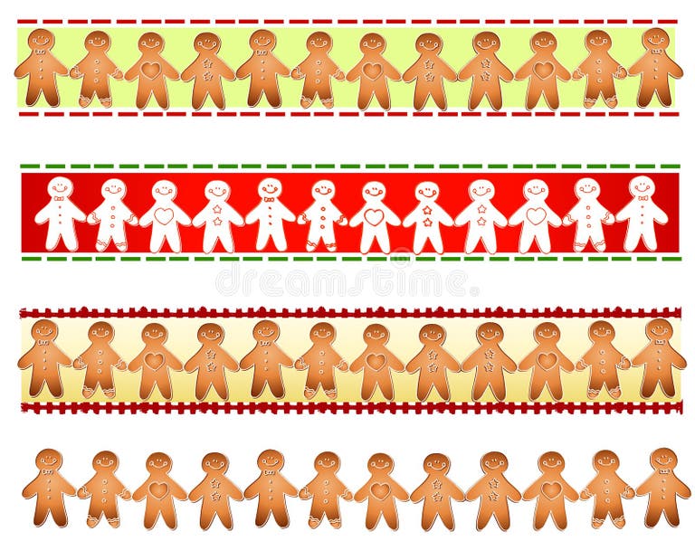 Border Gingerbread Men Stock Illustrations – 149 Border Gingerbread Men ...