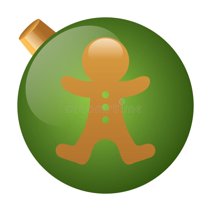 Gingerbread Man Button. Vector Illustration Decorative Design Stock ...