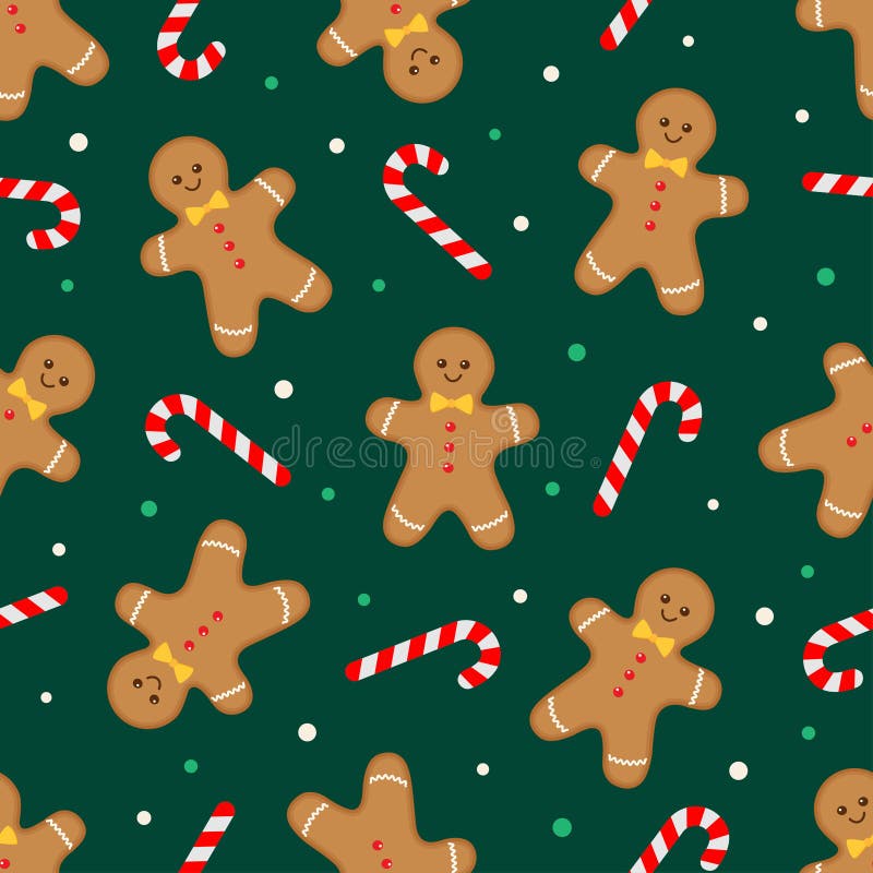 Card Gingerbread Cookie Man Pattern Stock Illustrations – 2,048 Card ...