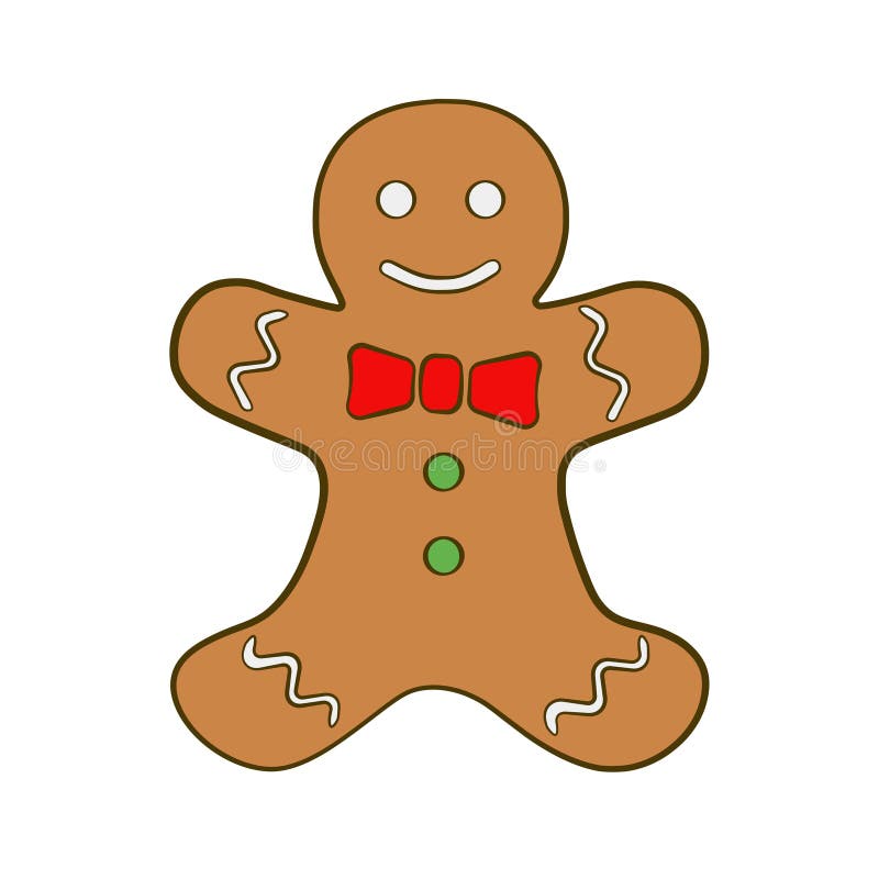 Gingerbread Man. Cartoon Illustration Stock Vector - Illustration of ...