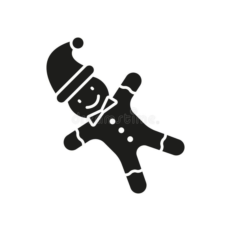 Gingerbread Man Christmas Icon Vector Basic Design Simple and Modern Stock Vector - Illustration ...