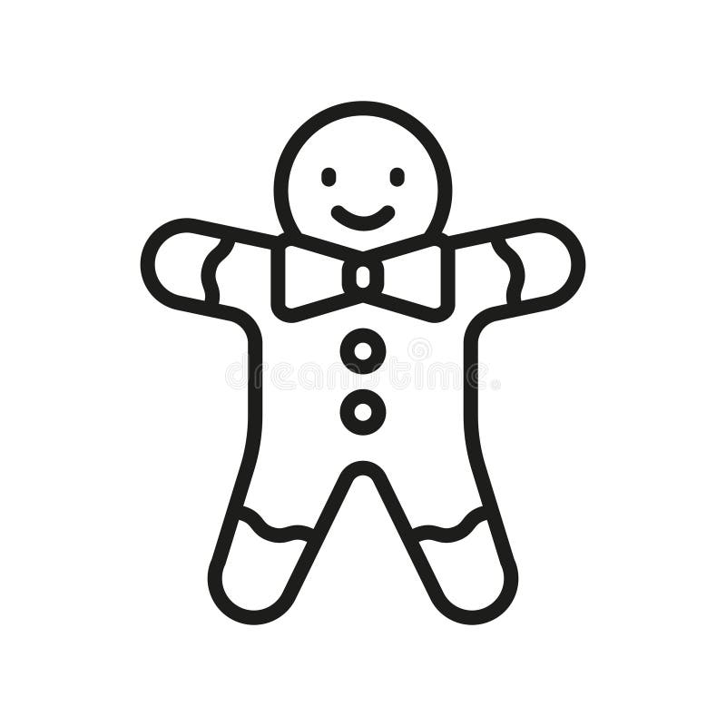 Gingerbread Man Christmas Icon Vector Basic Design Simple and Modern Stock Vector - Illustration ...