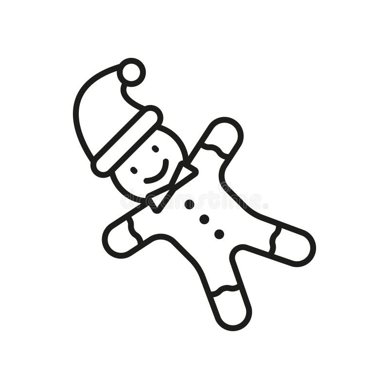 Gingerbread Man Christmas Icon Vector Basic Design Simple and Modern Stock Vector - Illustration ...