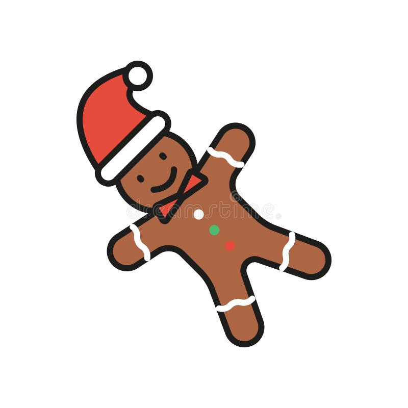 Gingerbread Man Christmas Icon Vector Basic Design Simple and Modern Stock Vector - Illustration ...