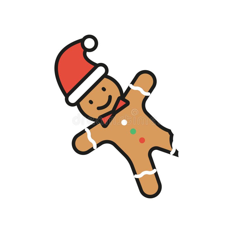 Gingerbread Man Christmas Icon Vector Basic Design Simple and Modern Stock Vector - Illustration ...