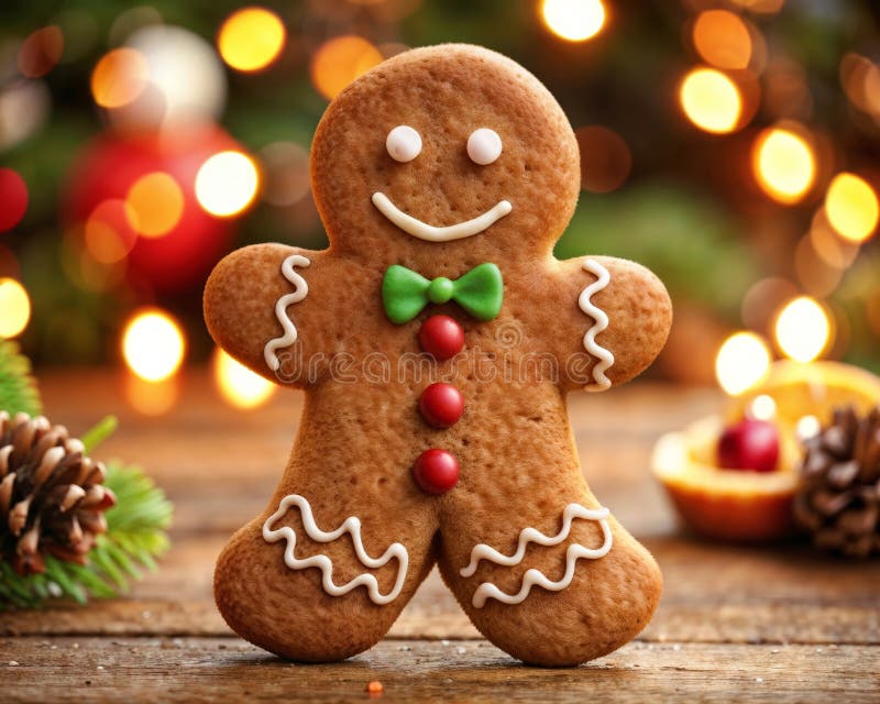 Gingerbread man close up stock image. Image of dessert - 335555011