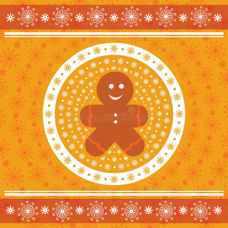 Gingerbread Man Cookie Background. Vector Illustration Decorative ...