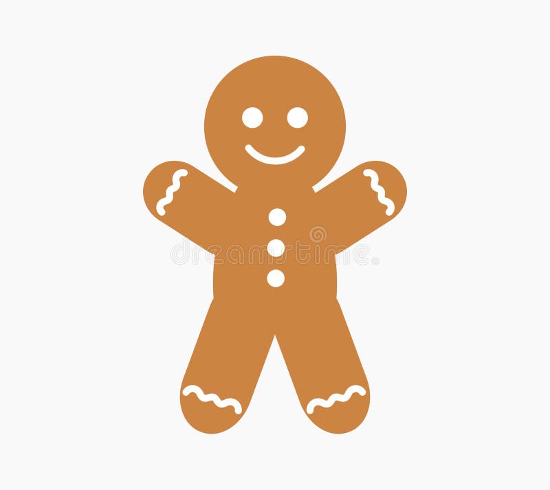 Gingerbread Man Cookie Cute Icon Stock Vector - Illustration of icon ...
