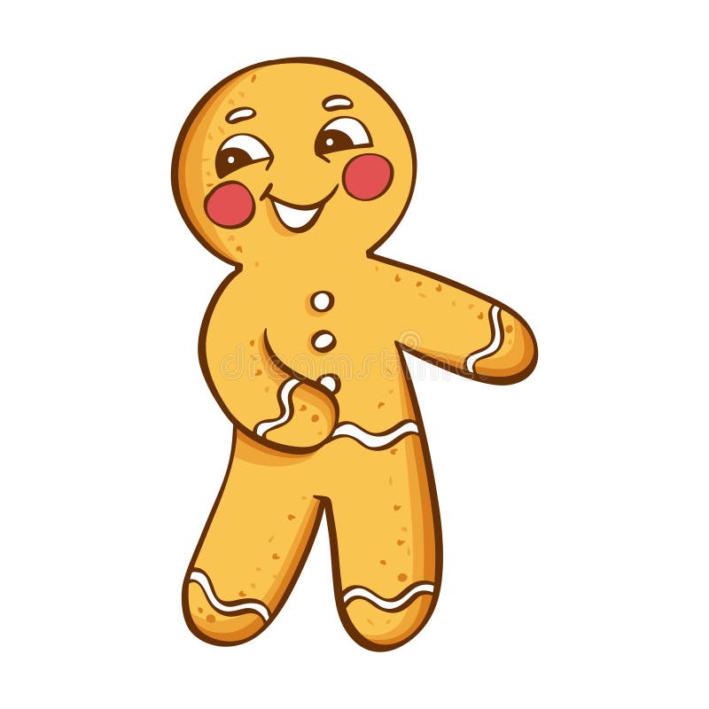 Gingerbread Man Cookies. Vector Illustration on a White Background ...