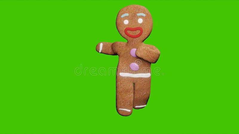 The Gingerbread Man is Dancing a Christmas Dance. the Concept of the ...