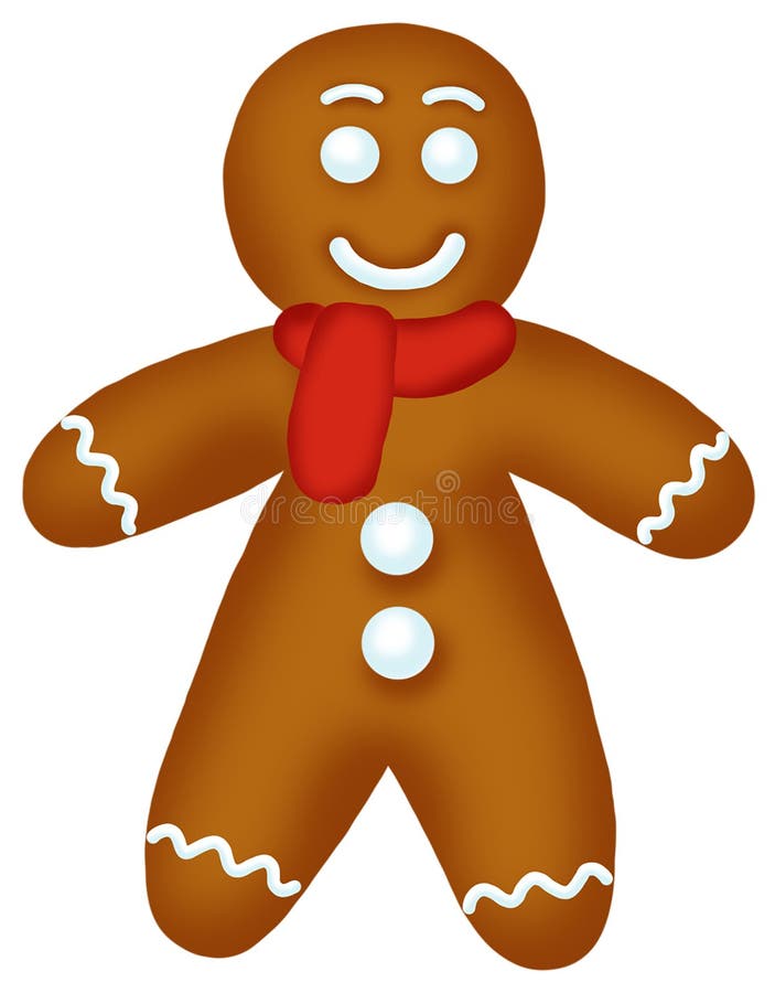 Gingerbread Man. Digital Illustration of Gingerbread Man Stock ...