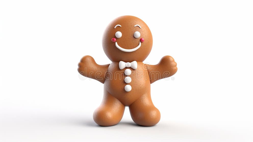 Gingerbread Man with Face 3d Pixar Hyper Realistic, Generative Ai Stock ...