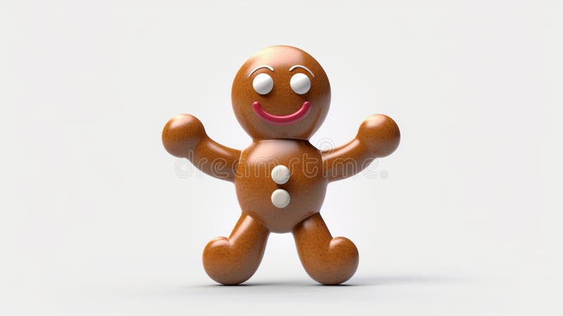 Gingerbread Man with Face 3d Pixar Hyper Realistic, Generative Ai Stock ...