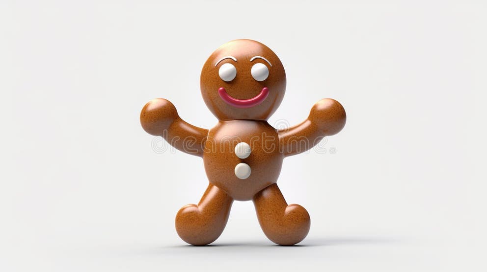 Gingerbread Man with Face 3d Pixar Hyper Realistic, Generative Ai Stock ...