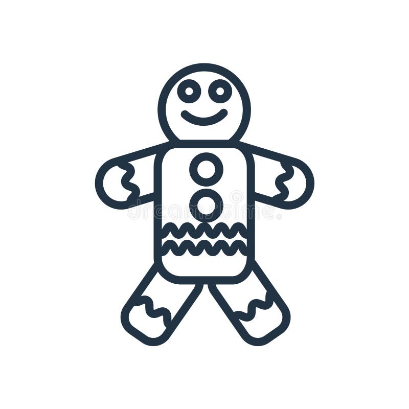 Gingerbread Icon Vector Sign and Symbol Isolated on White Background ...