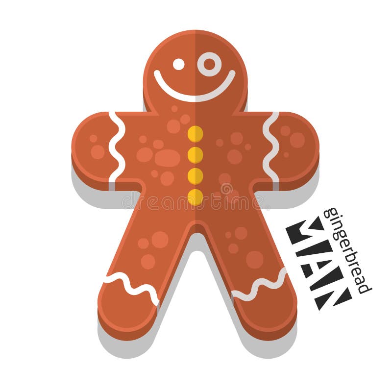 Gingerbread man icon stock vector. Illustration of candy - 80521921