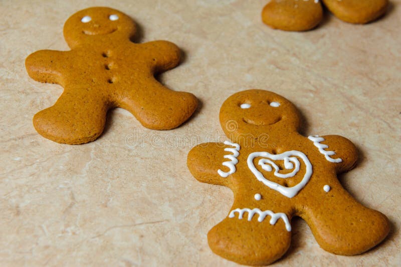 Gingerbread Man Painting on the Kitchen Table1 Stock Image - Image of ...