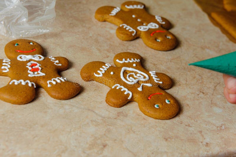 Gingerbread Man Painting on the Kitchen Table14 Stock Photo - Image of ...