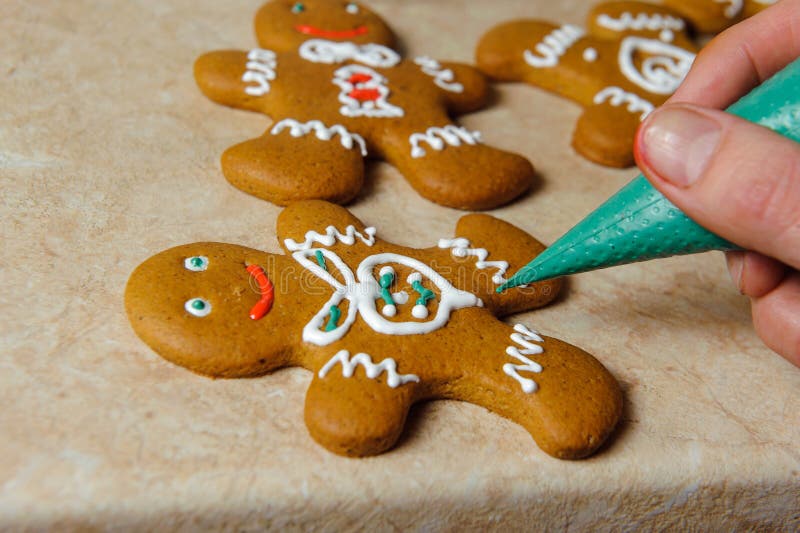 Gingerbread Man Painting on the Kitchen Table17 Stock Photo - Image of ...