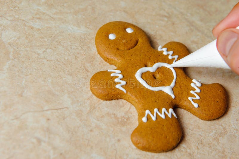 Gingerbread Man Painting on the Kitchen Table18 Stock Photo - Image of ...