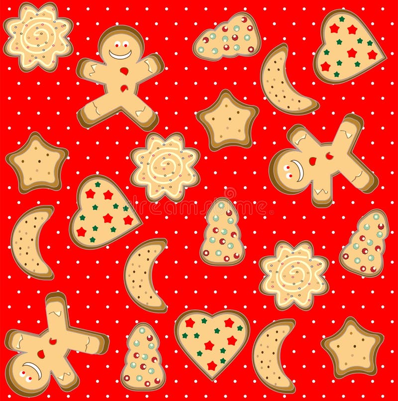 Gingerbread Man Seamless Pattern Stock Vector - Illustration of love ...