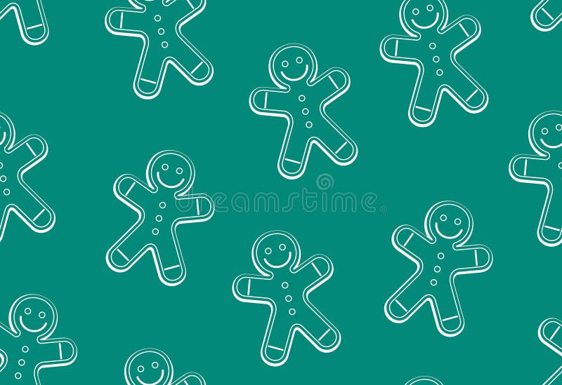 Gingerbread Seamless Pattern Stock Vector - Illustration of backdrop ...