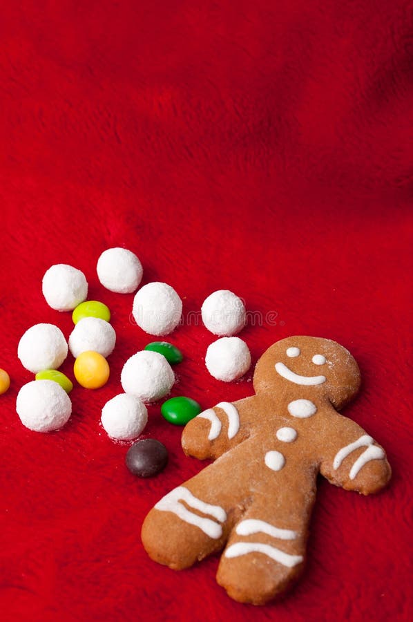 Gingerbread Man with Sweets Stock Photo - Image of ginger, isolated ...
