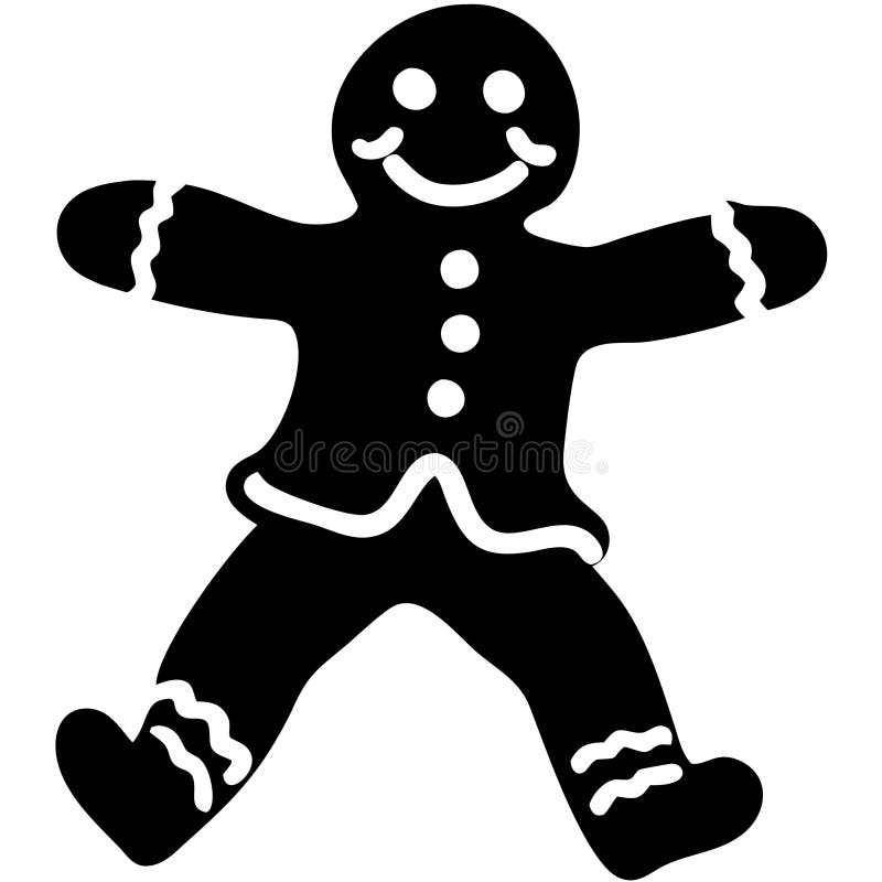 Gingerbread Man Vector for Holiday Decorations and Baking Themes Stock ...