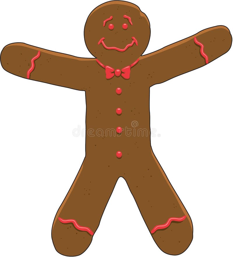 Gingerbread Man Vector Illustration Stock Vector - Illustration of ...