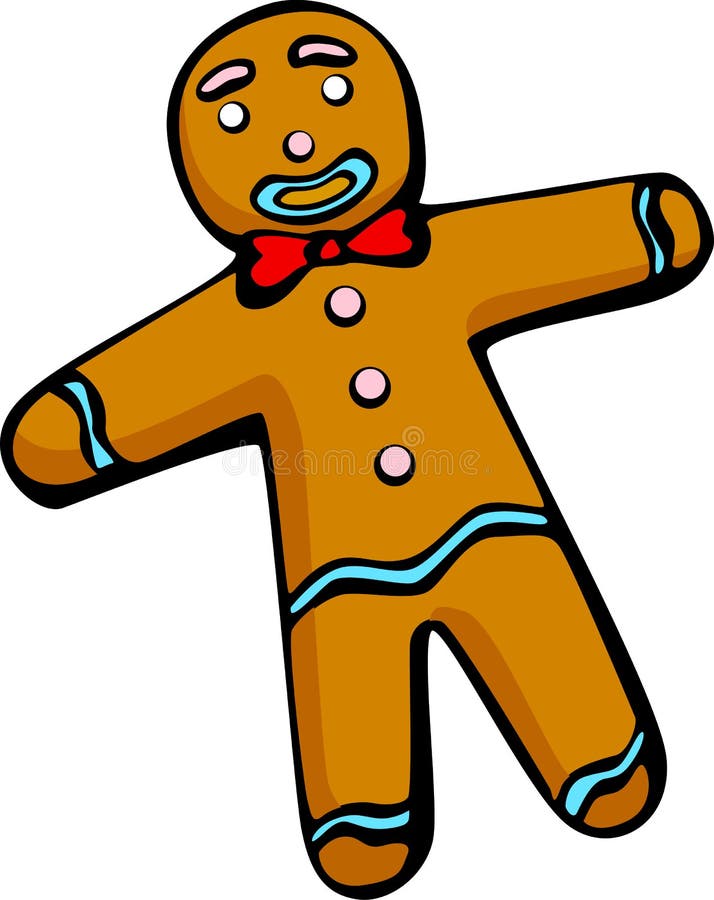 Gingerbread Man Vector Illustration Stock Vector - Illustration of food ...