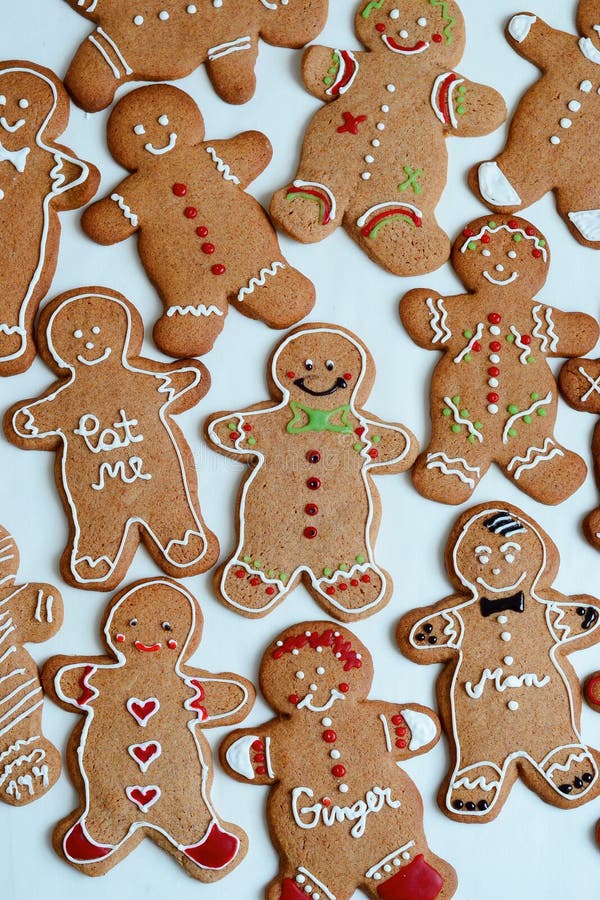 Gingerbread Men for Christmas Stock Photo - Image of holiday, cookies ...