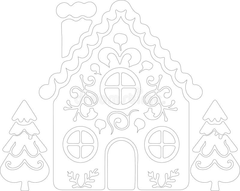 Gingerbread Outline Silhouette Generative Ai Stock Vector ...