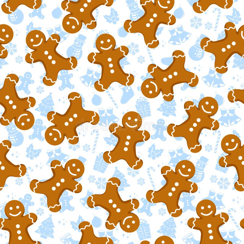 Seamless Pattern of Christmas Texture Icons Stock Vector - Illustration ...