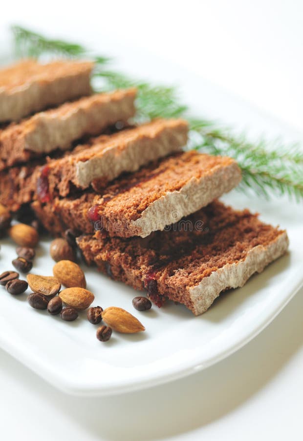 Gingerbread on the plate stock image. Image of cook, food - 26704753