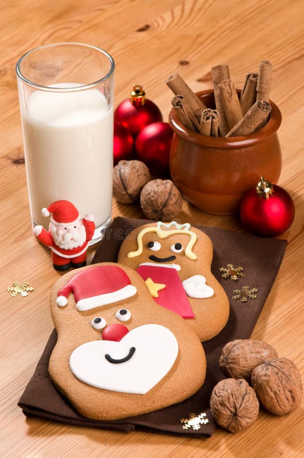 Gingerbread Santa & Angel Stock Image - Image of festive, food: 11486607
