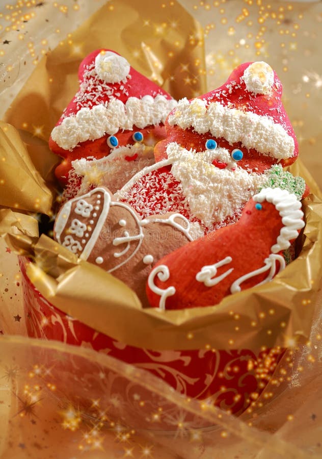 Gingerbread Santa Claus for Christmas Stock Image - Image of cookie ...