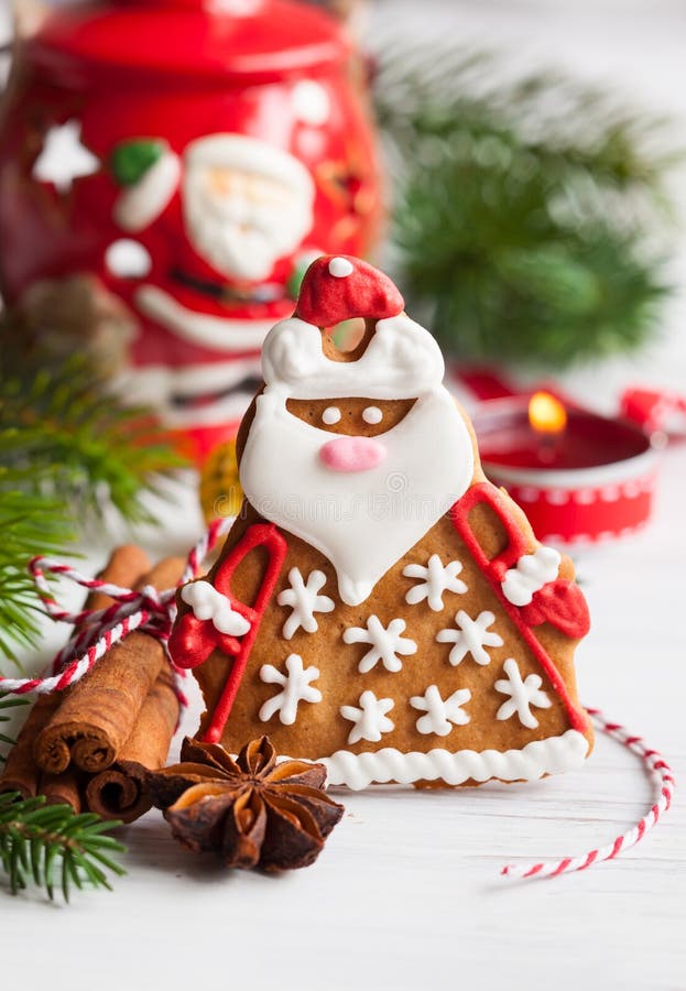 Gingerbread Santa Claus stock photo. Image of dessert - 44072706