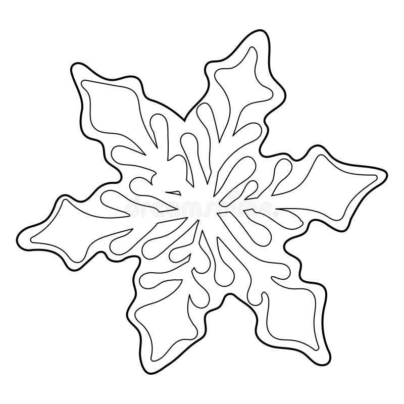 Gingerbread in the Shape of a Snowflake. Christmas Coloring Book Stock ...