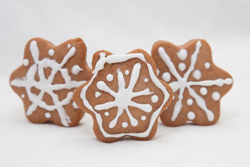 Gingerbread snowflakes stock image. Image of delicious - 27114163
