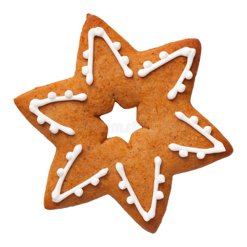 Gingerbread star stock photo. Image of detail, isolated - 32609812