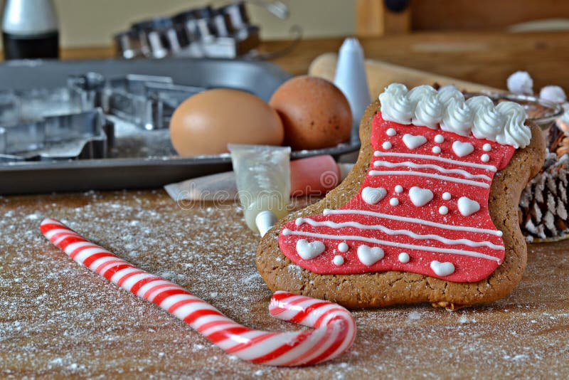 Gingerbread stocking stock photo. Image of ginger, baked - 33968862