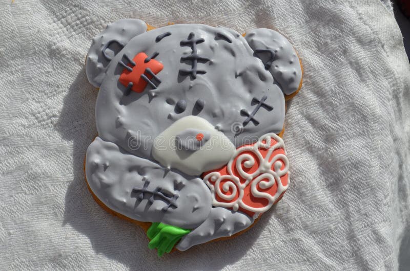 Gingerbread Teddy Bear stock photo. Image of food, teddy - 86450656