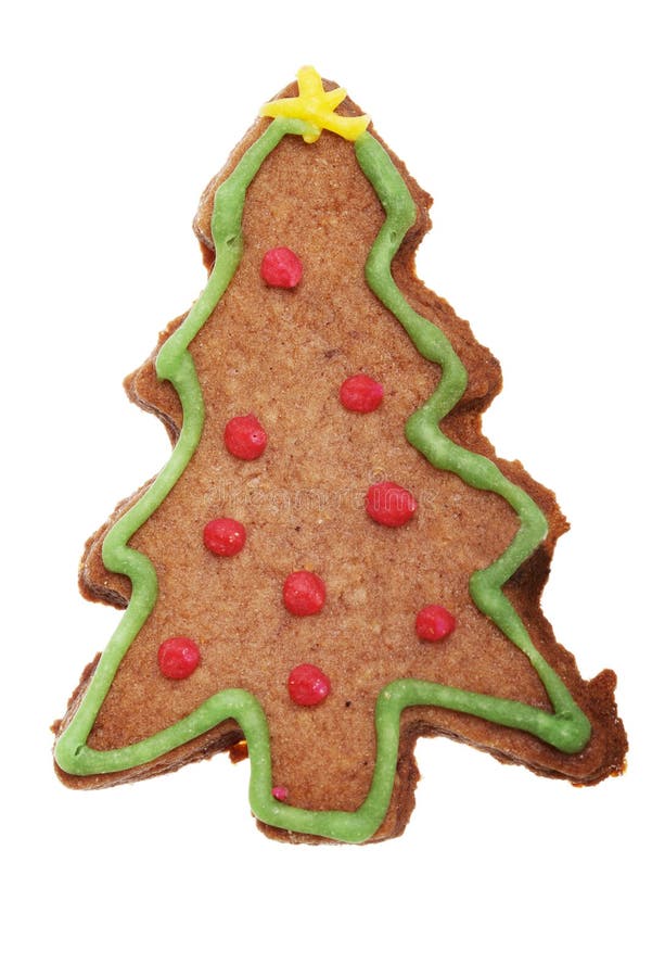 Gingerbread Tree Christmas Cookie. Stock Image - Image of baking, food ...