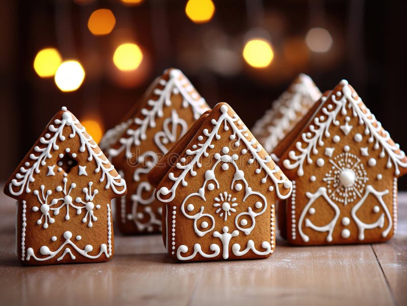 Gingerbread Village: Charming and Cute Gingerbread Houses Stock ...