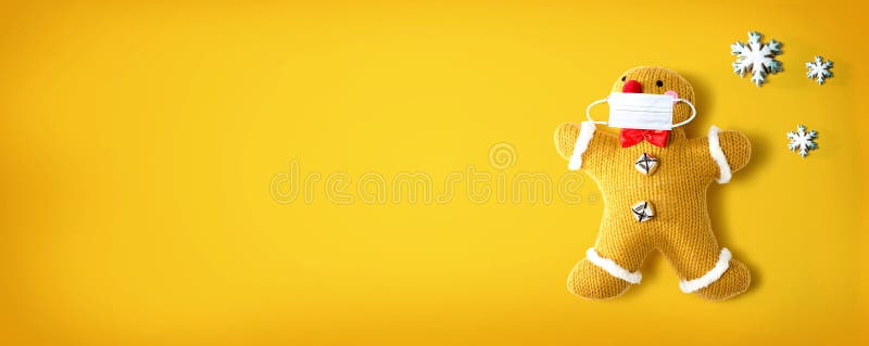 Gingerbread Wearing a Face Mask Stock Image - Image of christmas ...