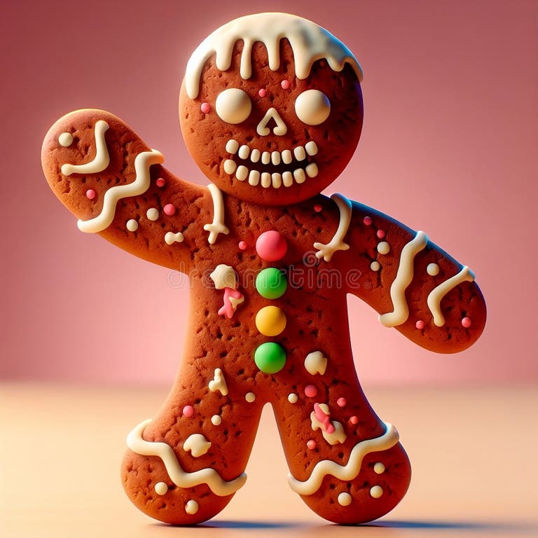 A gingerbread zombie stock illustration. Illustration of cake - 300482728