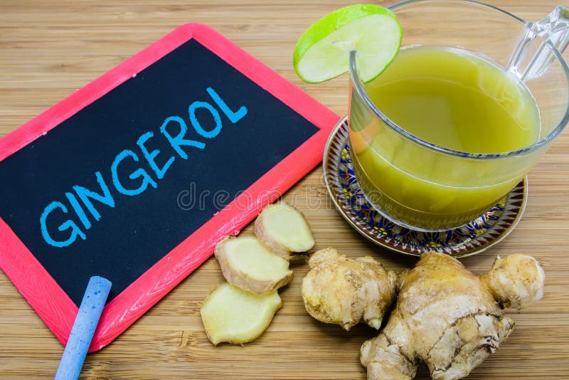 Gingerol, An Active Constituent Of Fresh Ginger. Stock Image - Image of ...