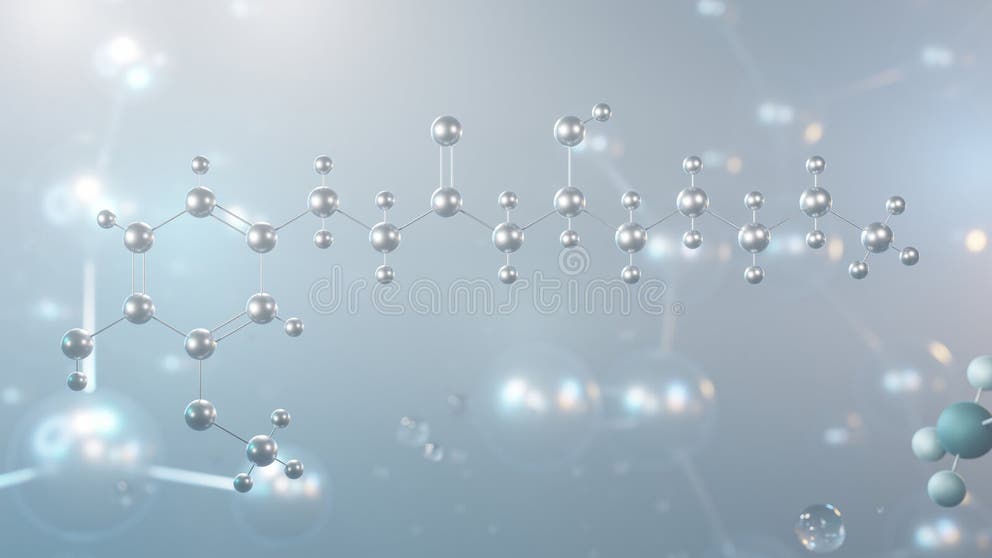 Gingerol Molecular Structure, 3d Model Molecule, Phenolic Phytochemical ...